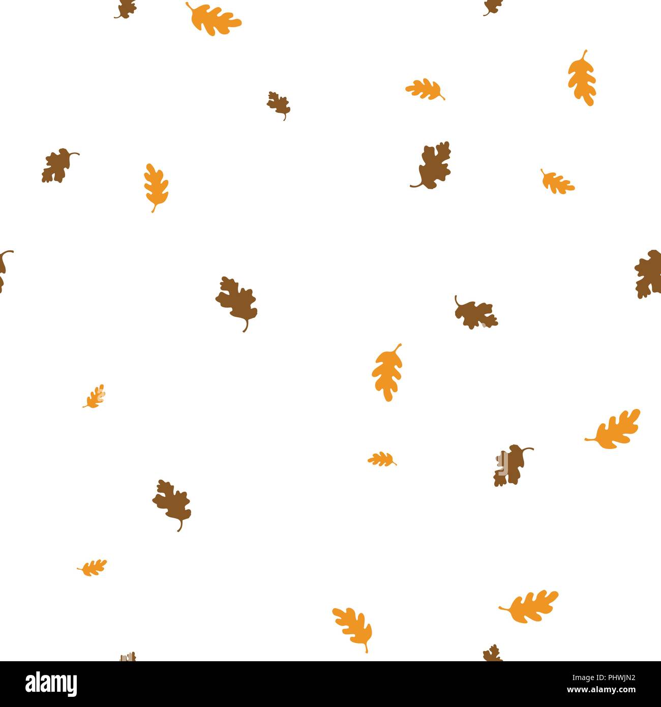 Oak leaves pattern seamless. Vector illustration. Isolated white ...