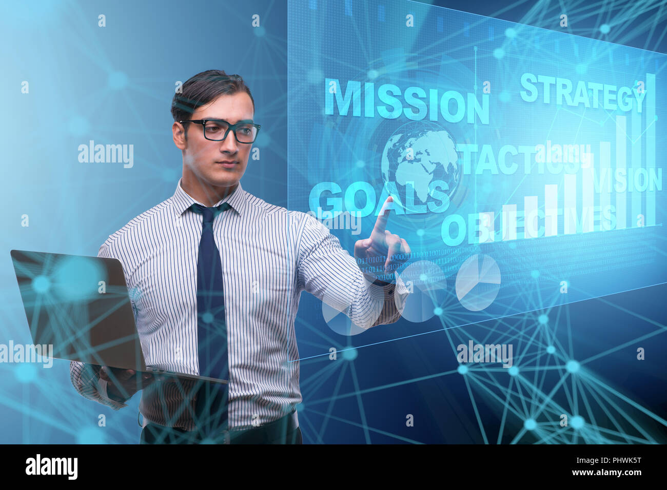Businessman in strategic planning concept Stock Photo - Alamy