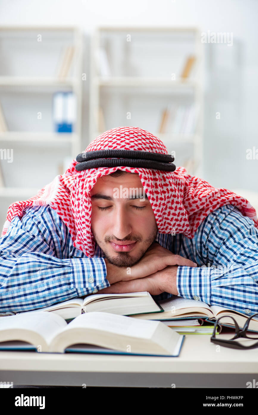 Arab student preparing for university exams Stock Photo - Alamy