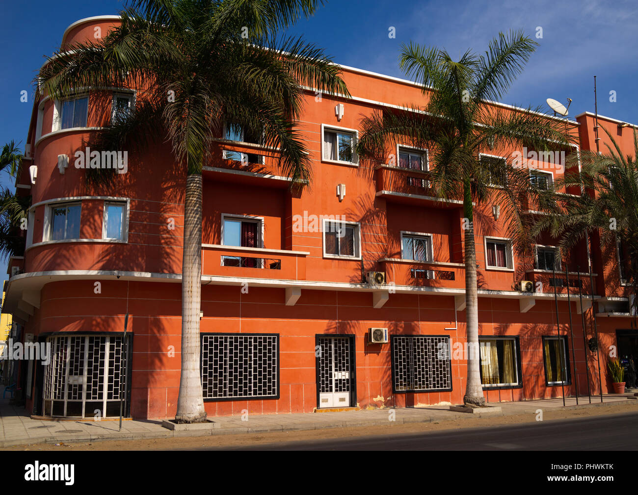 Old colonial building of the hotel Mocamedes, Namibe Province, Namibe ...