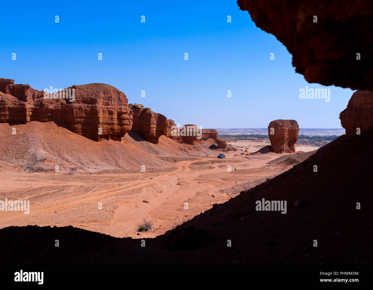 Rock formations in an arid area, Cunene Province, Curoca, Angola Stock ...