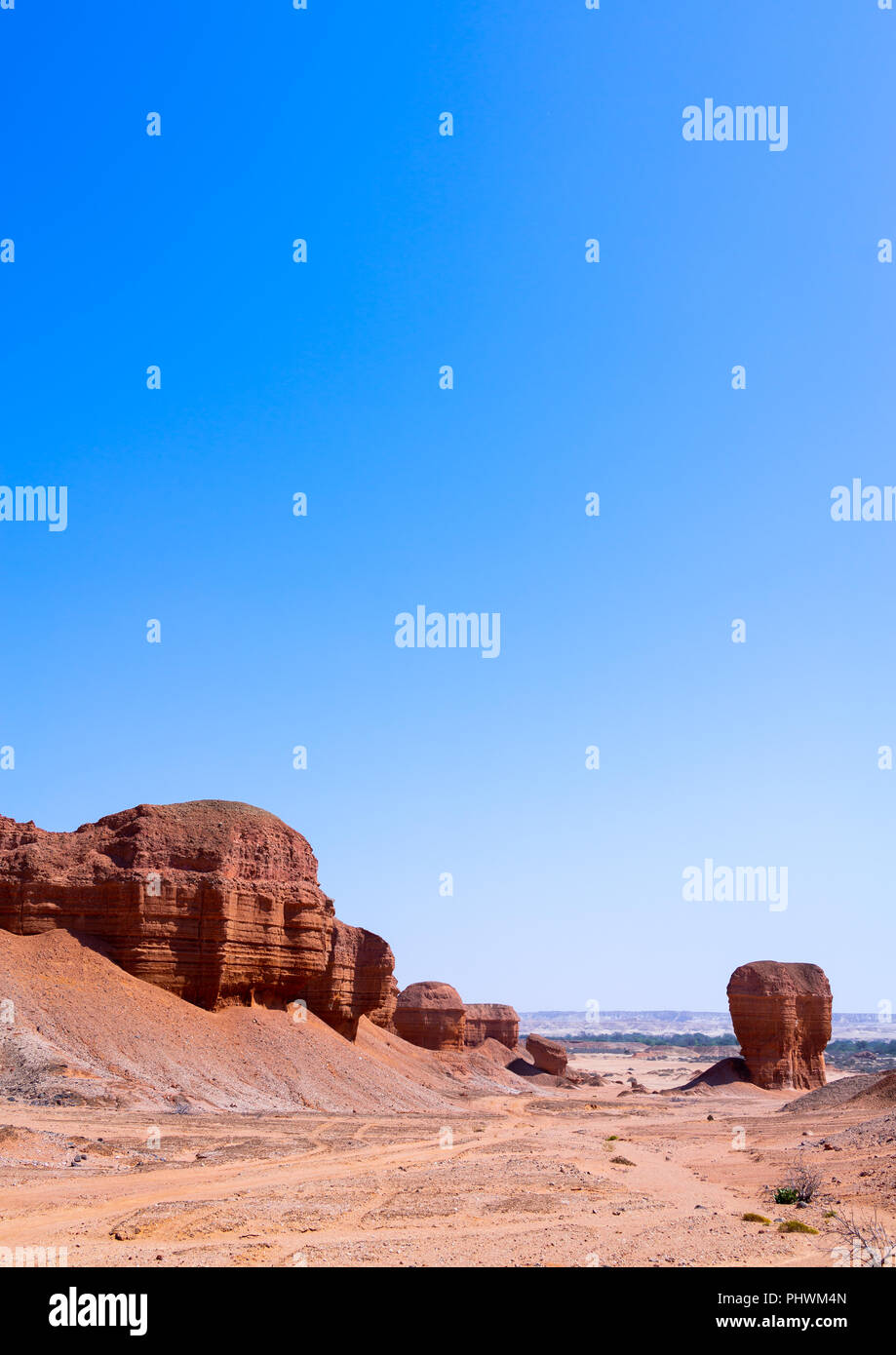 Rock formations in an arid area, Cunene Province, Curoca, Angola Stock ...