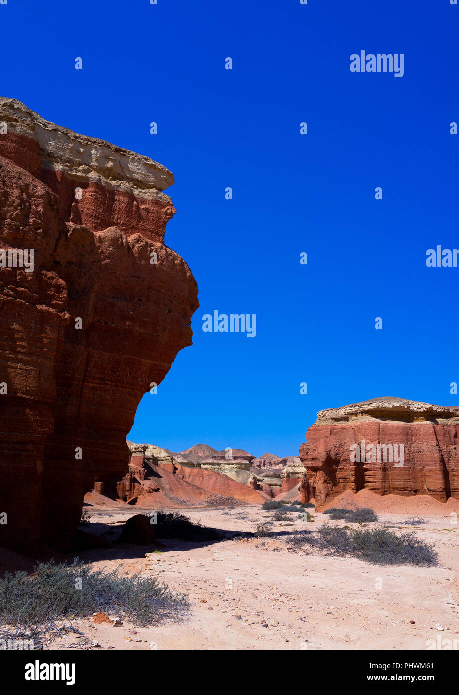 Rock formations in an arid area, Cunene Province, Curoca, Angola Stock ...