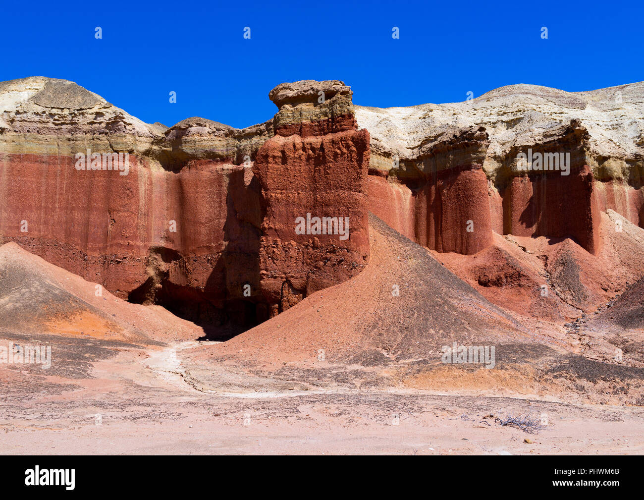 Rock formations in an arid area, Cunene Province, Curoca, Angola Stock ...