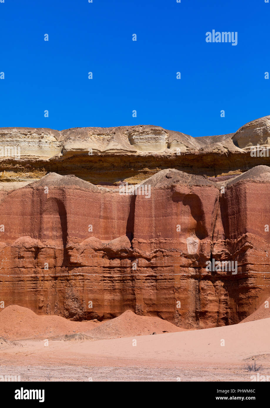 Rock formations in an arid area, Cunene Province, Curoca, Angola Stock ...