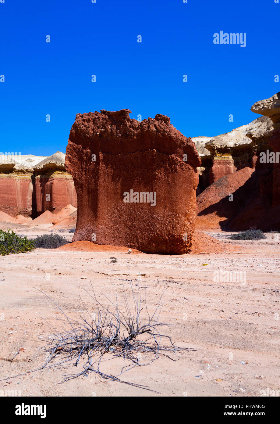 Rock formations in an arid area, Cunene Province, Curoca, Angola Stock ...
