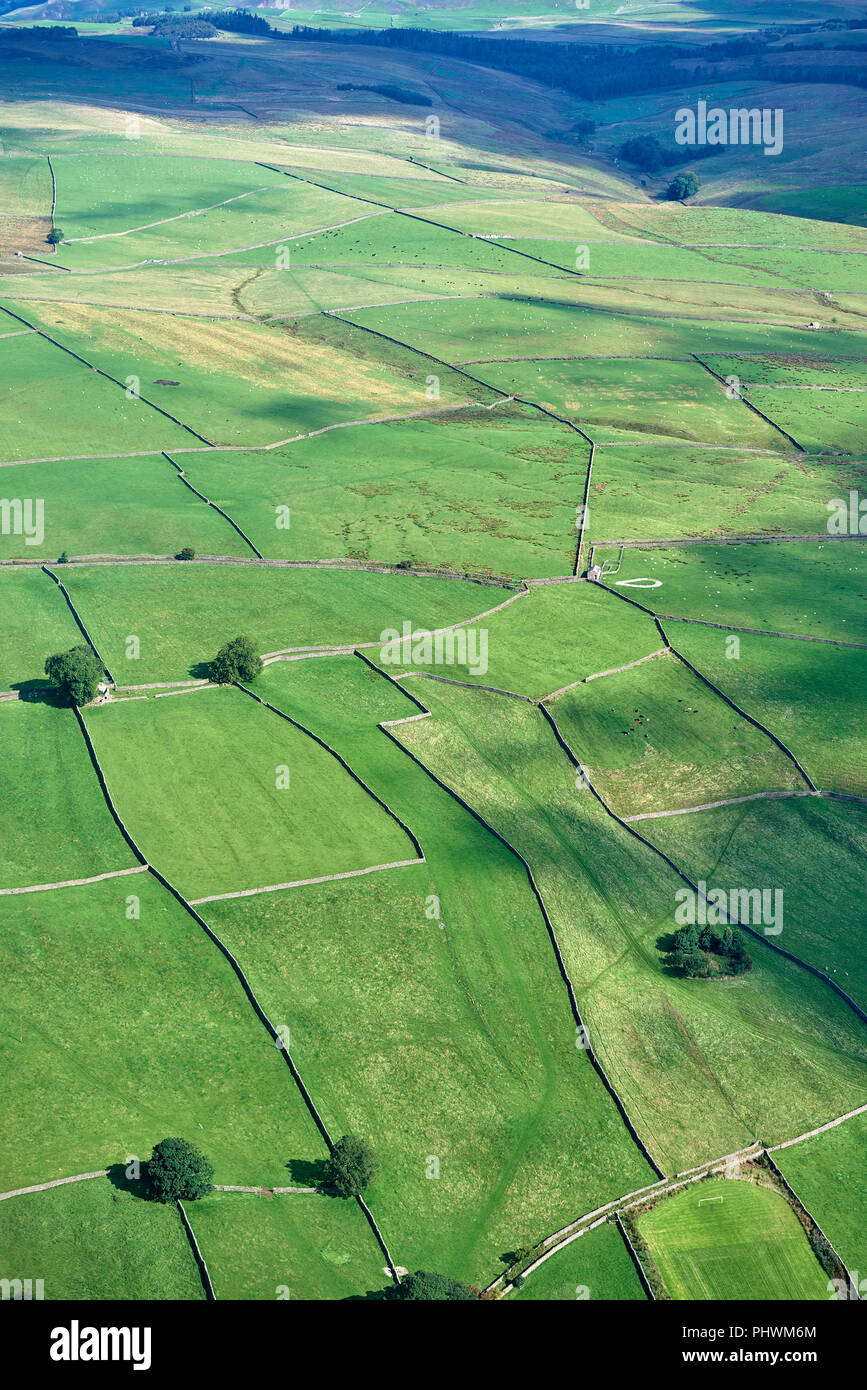 An aerial view of the Yorkshire Dales National Park, North Yorkshire ...