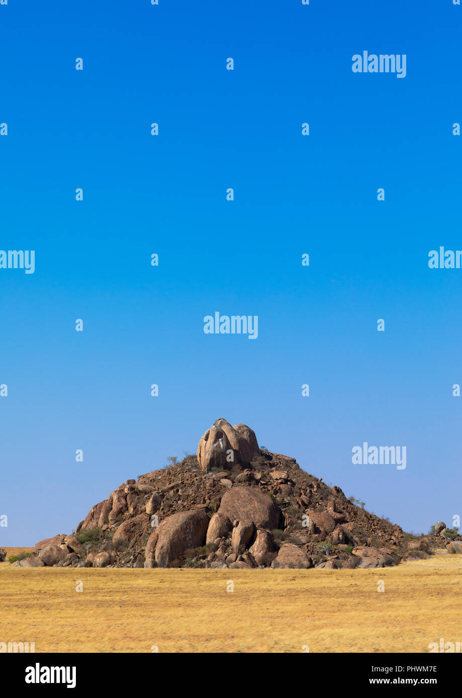 Rock formations in the desert, Namibe Province, Virei, Angola Stock ...
