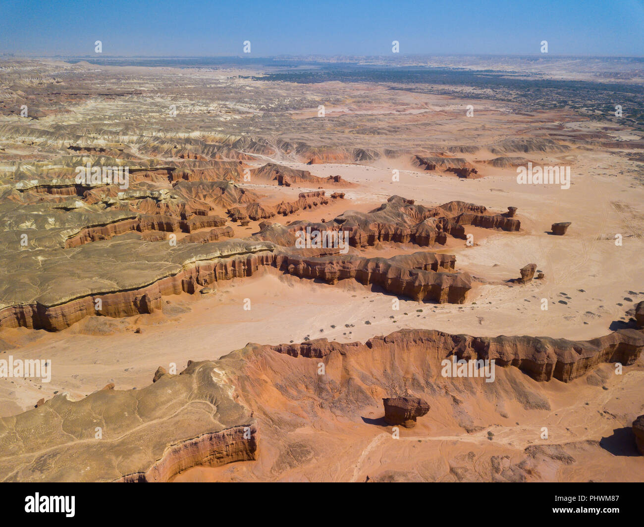 Aerial view of rock formations, Cunene Province, Curoca, Angola Stock ...