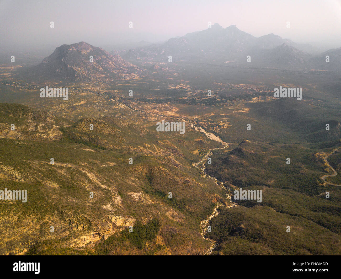 Aerial view of serra da leba in Tundavala gap, Huila Province, Humpata ...