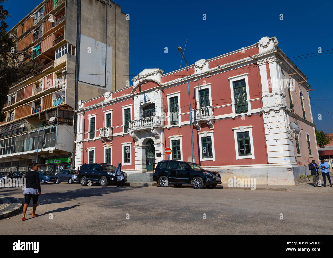 Old portuguese colonial building, Huila Province, Lubango, Angola Stock ...
