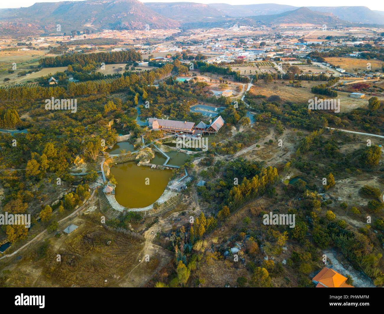 Aerial view of pululukwa resort, Huila Province, Lubango, Angola Stock ...