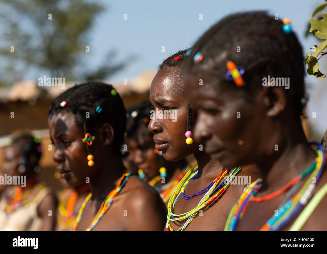 Mudimba tribe women hairstyles, Cunene Province, Cahama, Angola Stock ...