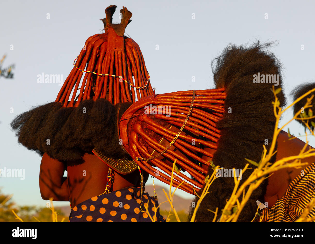 Married himba tribe women, Cunene Province, Oncocua, Angola Stock Photo ...