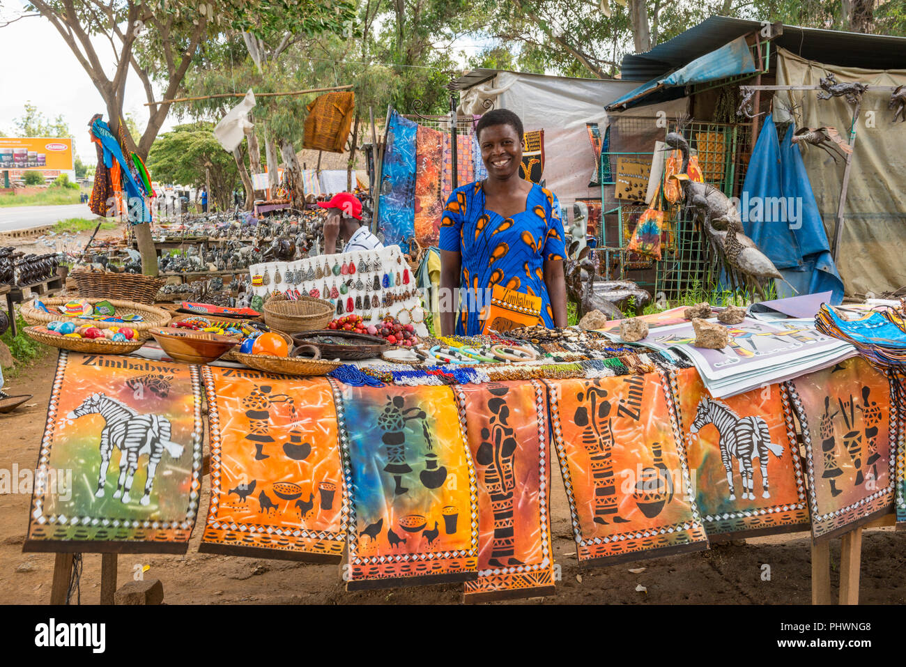 Curio vendors seen in Harare, Zimbabwe Stock Photo - Alamy