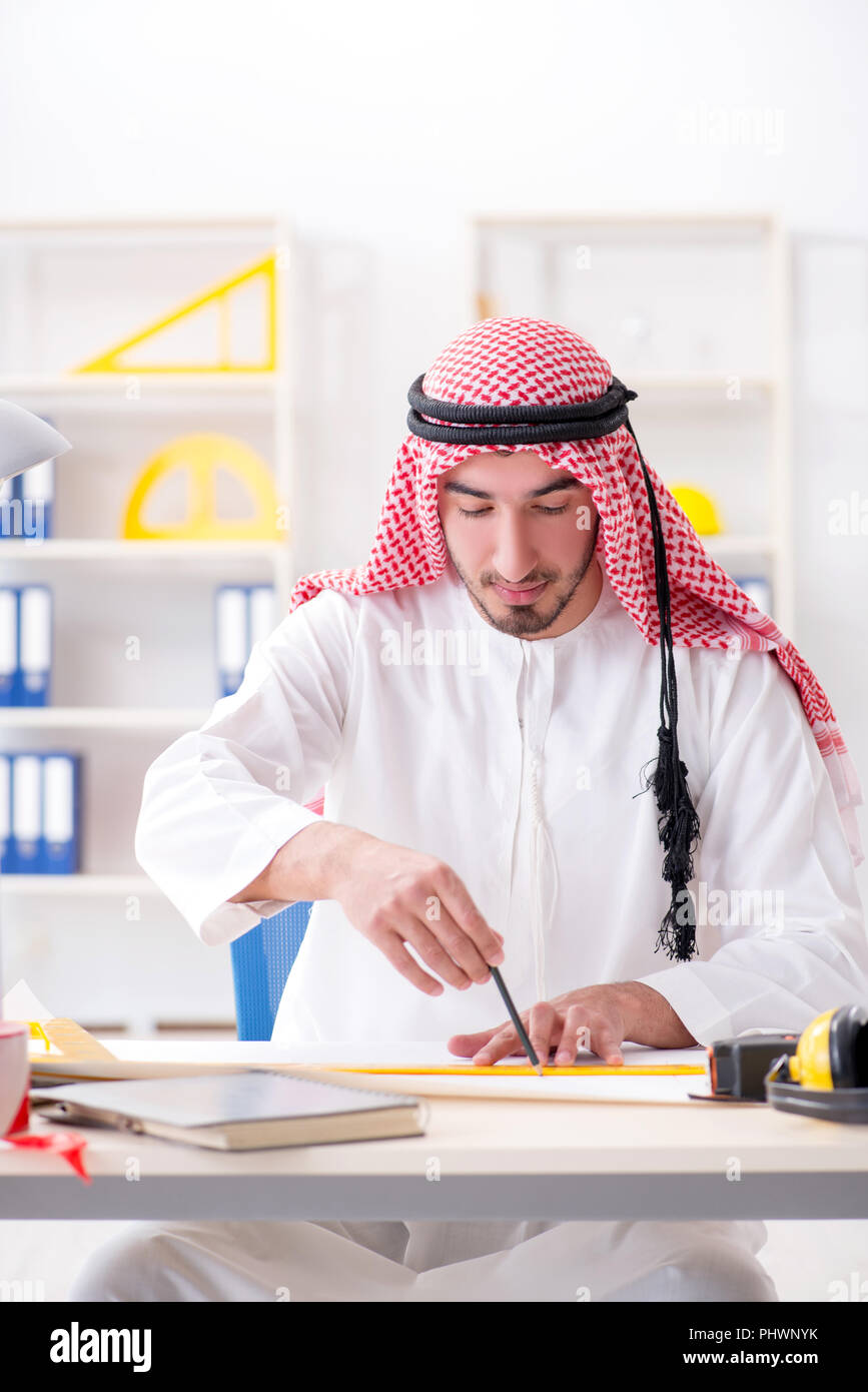 Arab engineer working on new project Stock Photo - Alamy