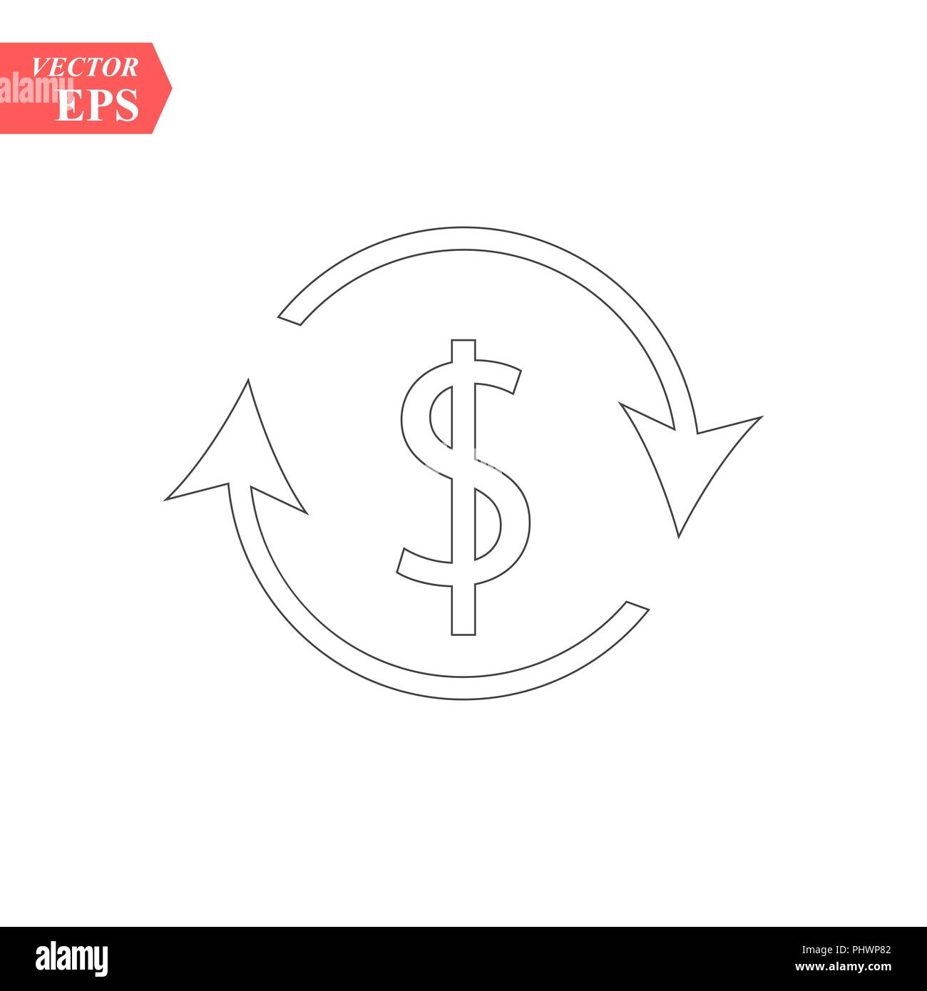 money exchange icon illustration isolated vector sign symbol Stock ...