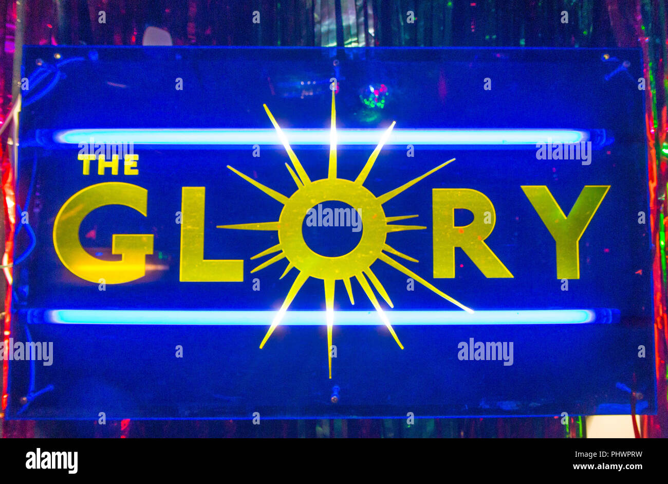Logo of The Glory, Haggerston, East London Stock Photo - Alamy