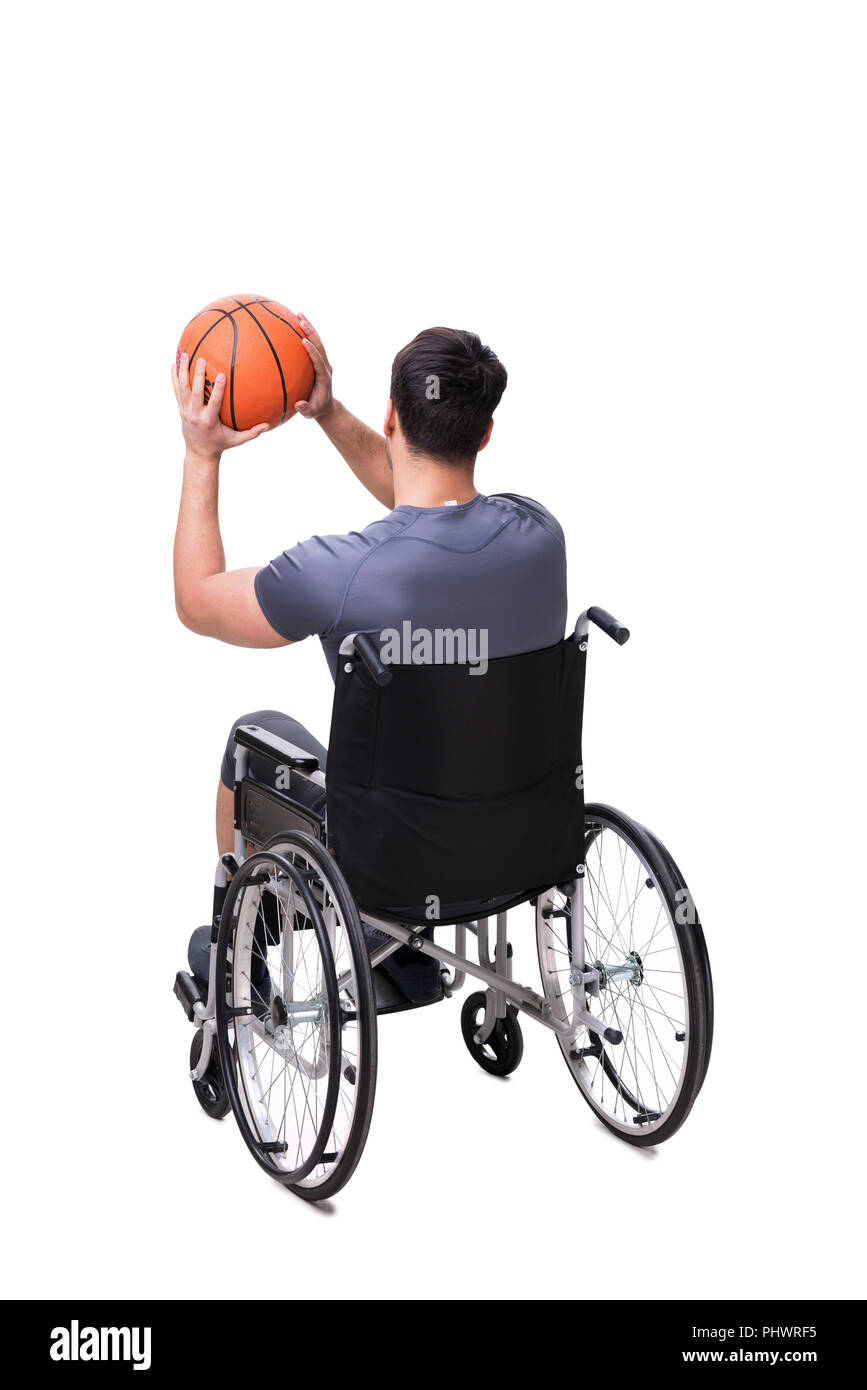 Basketball player recovering from injury on wheelchair Stock Photo - Alamy