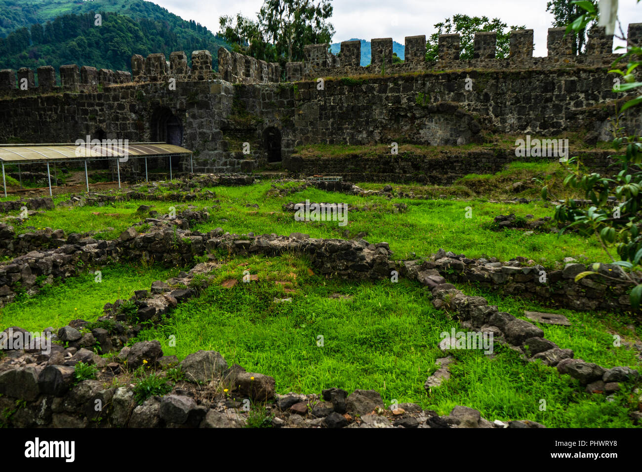 Gonio, Georgia / July 9, 2018: Ancient roman fortress Gonio - Asparos ...
