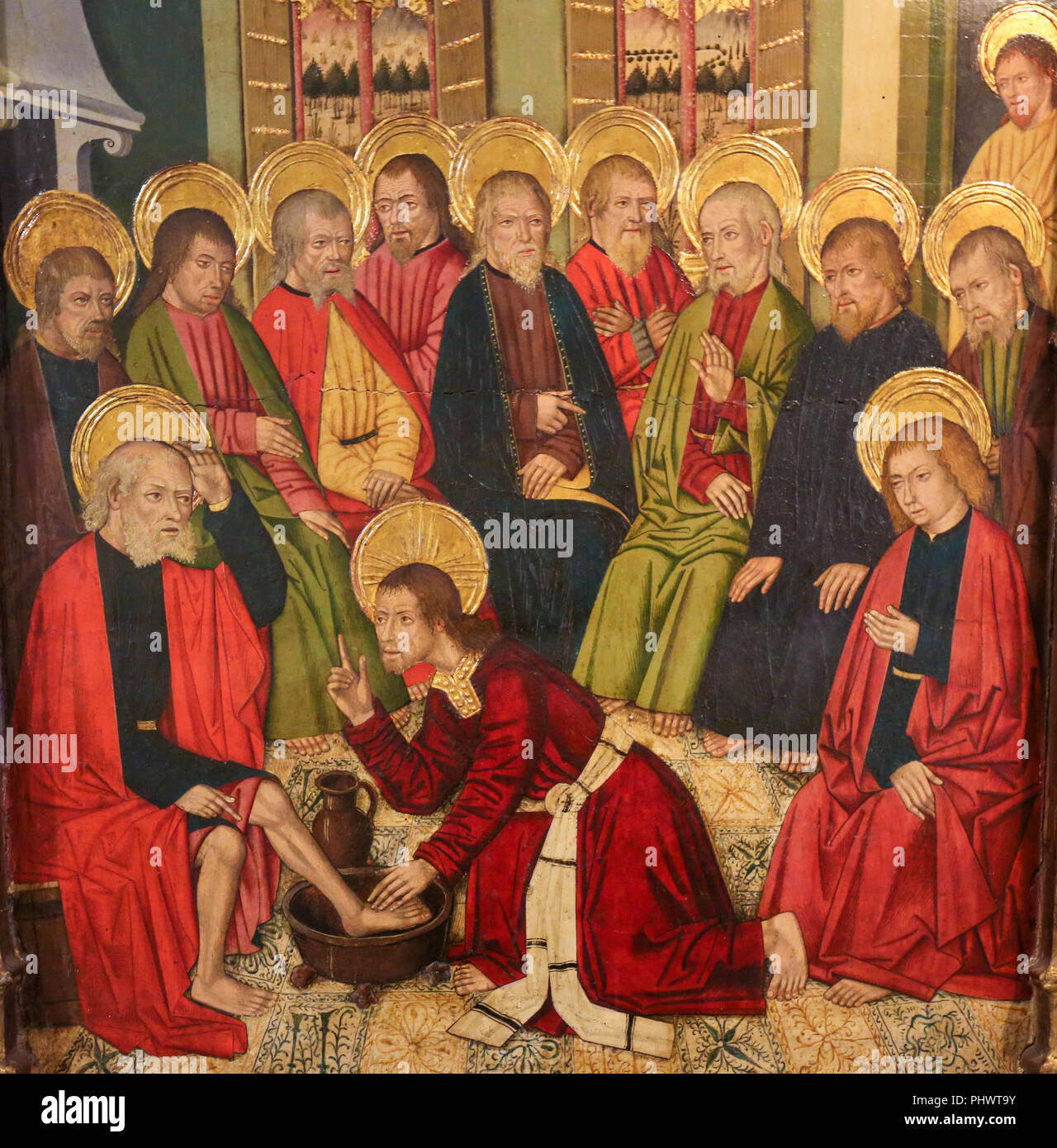 Painting of Jesus Christ washing the Feet of the Apostles at the Last ...