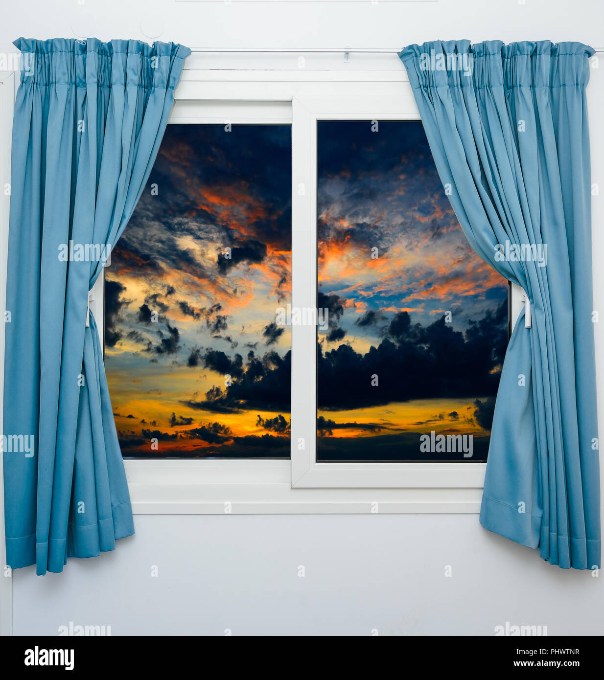 beautiful view from the window to nature picturesquely Stock Photo - Alamy