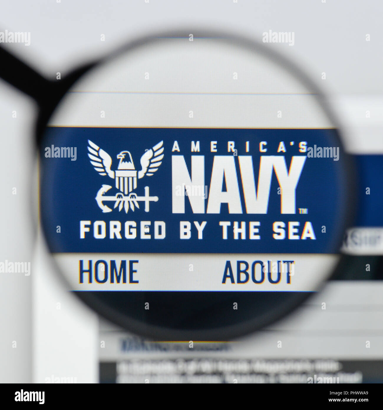 Milan, Italy - August 20, 2018: U.S. Navy website homepage. U.S. Navy ...