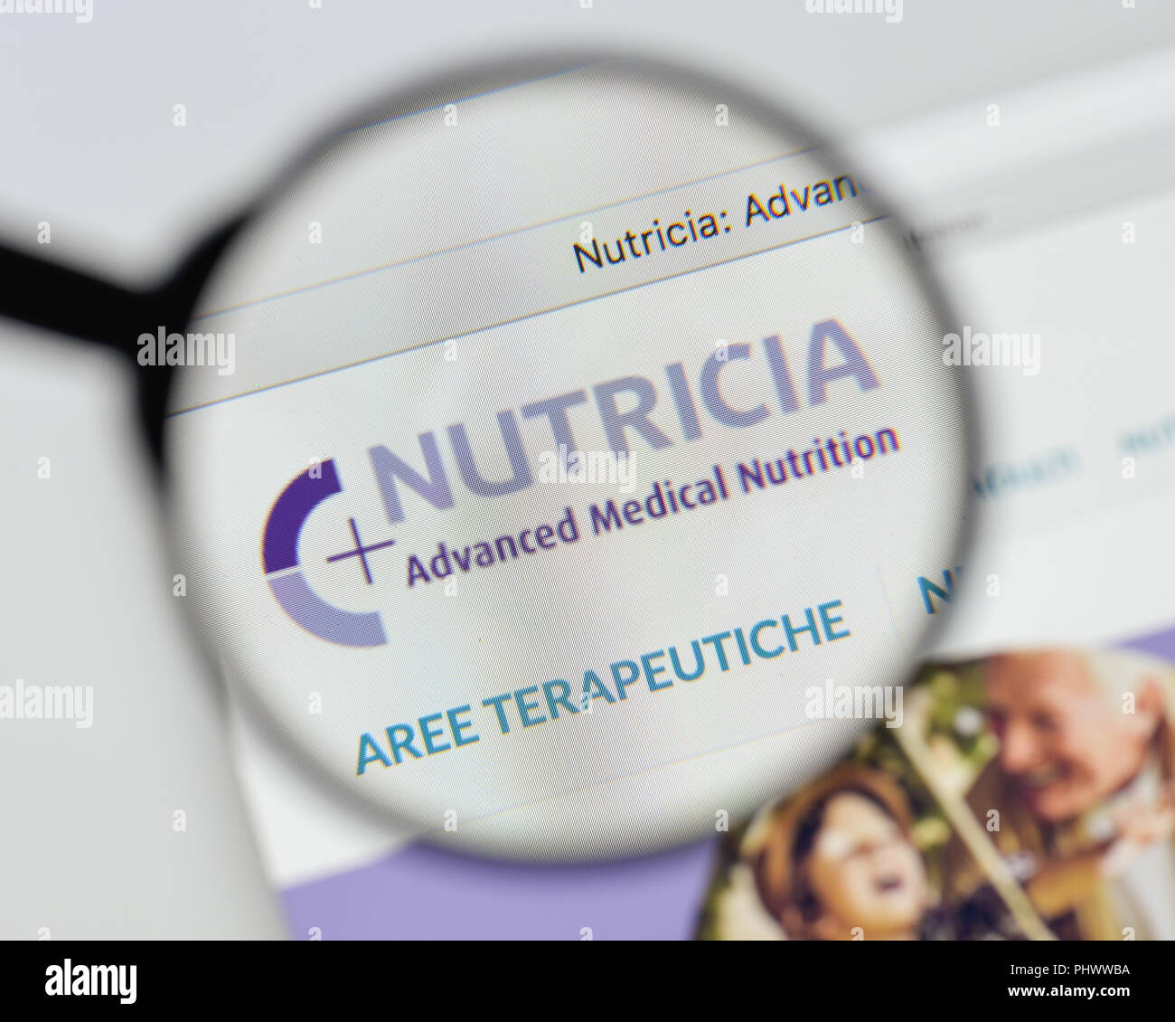 Milan, Italy - August 20, 2018: Nutricia website homepage. Nutricia ...