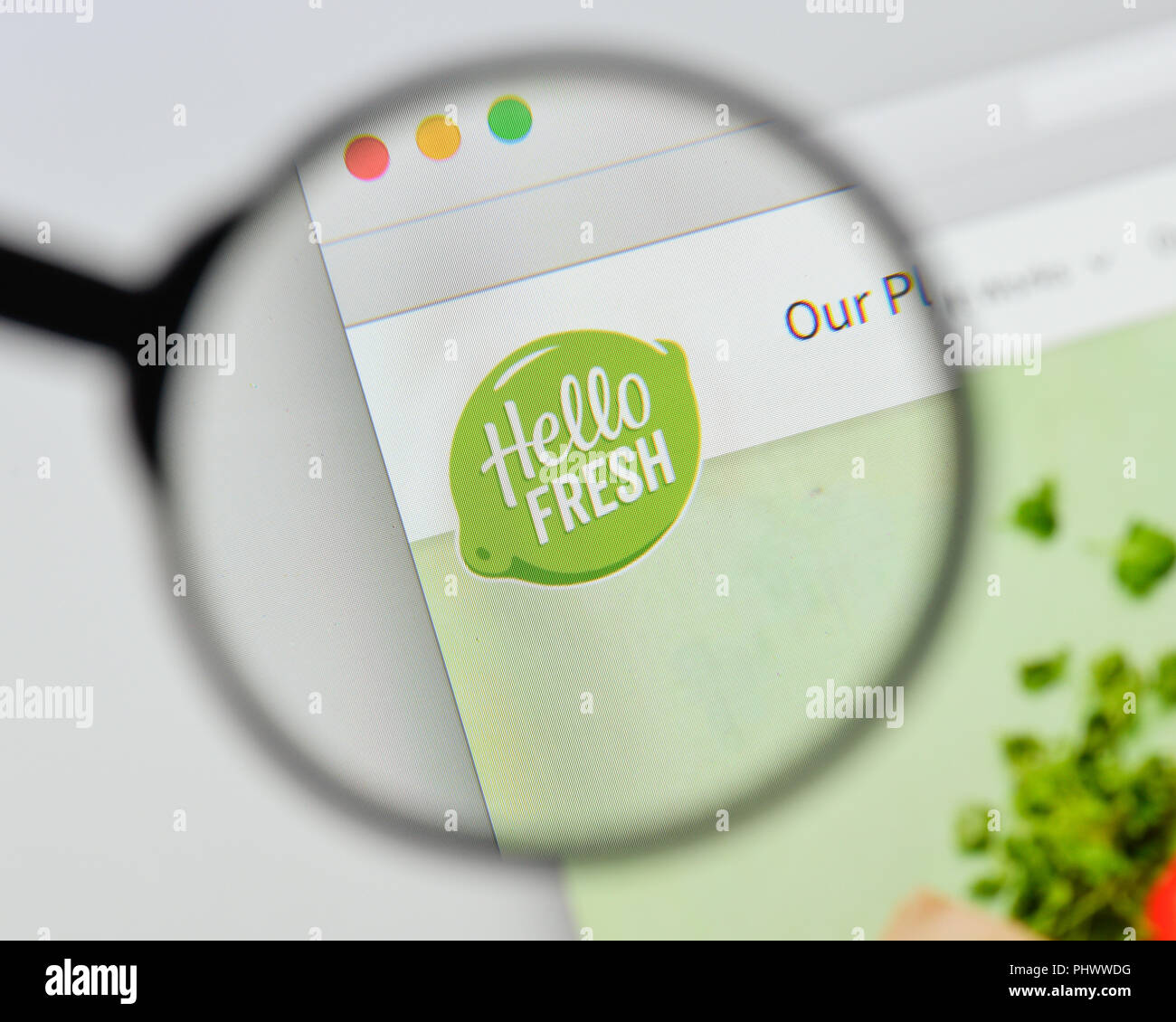 Milan, Italy - August 20, 2018: HelloFresh website homepage. HelloFresh ...