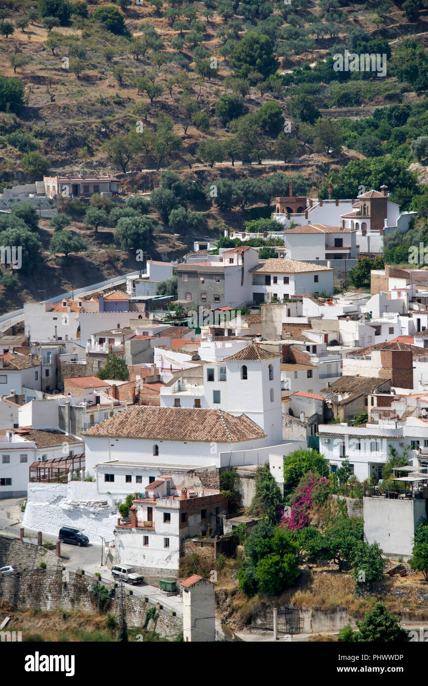 Typical white village of Restabal Lecrin Valley Andalucia Spain Stock ...