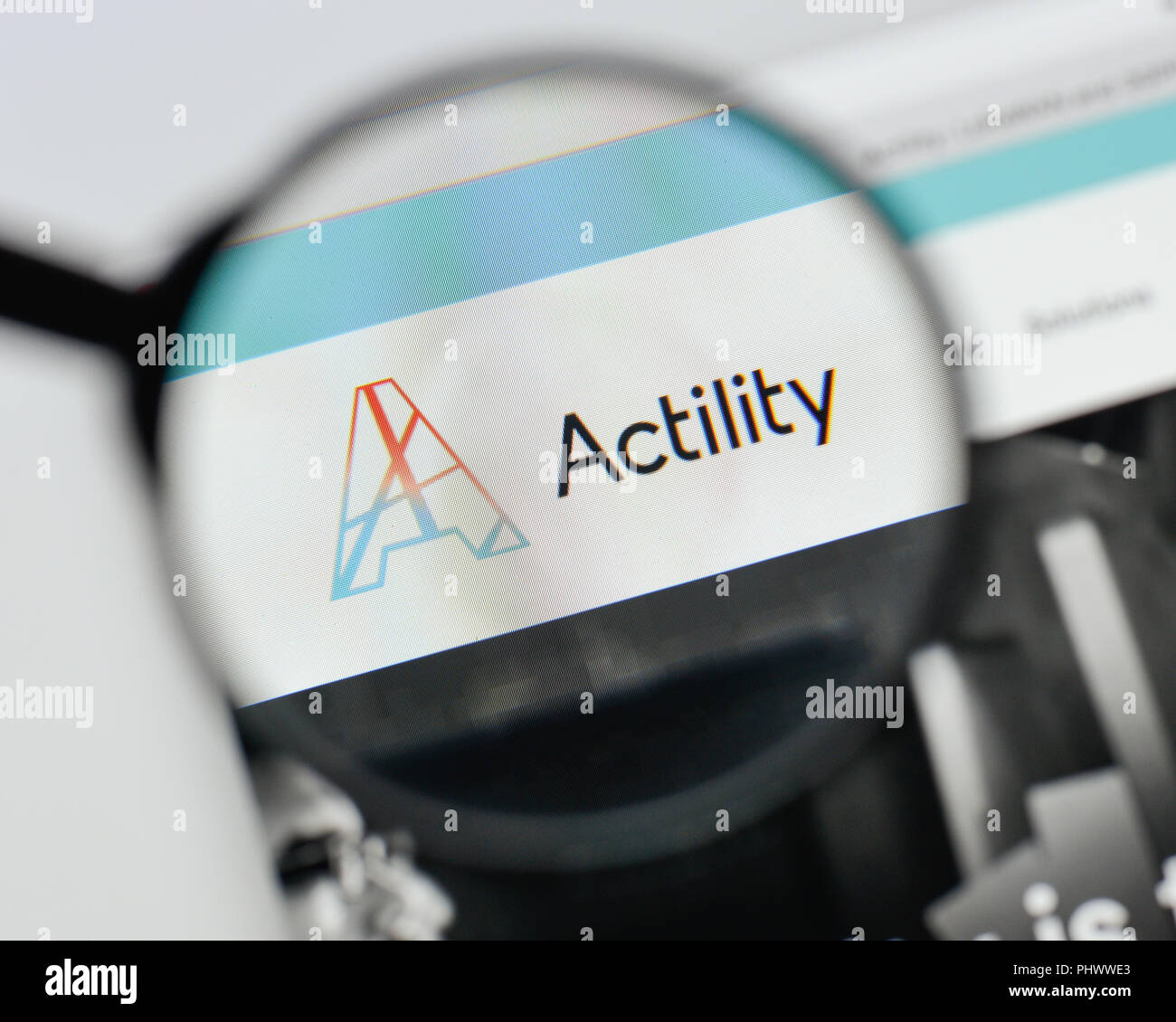 Milan, Italy - August 20, 2018: Actility website homepage. Actility ...