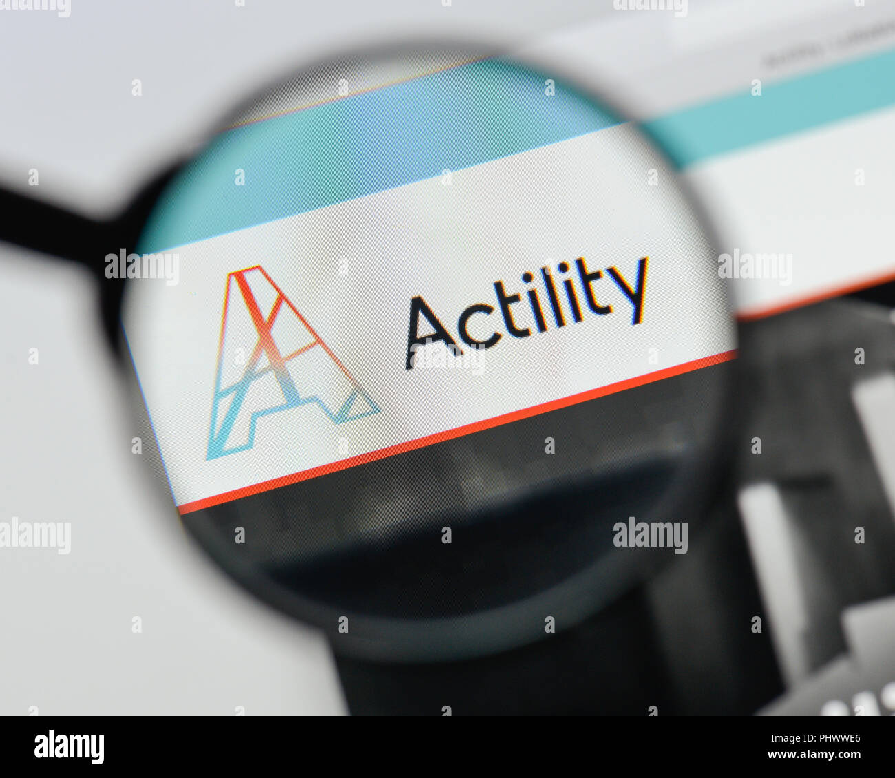 Milan, Italy - August 20, 2018: Actility website homepage. Actility ...