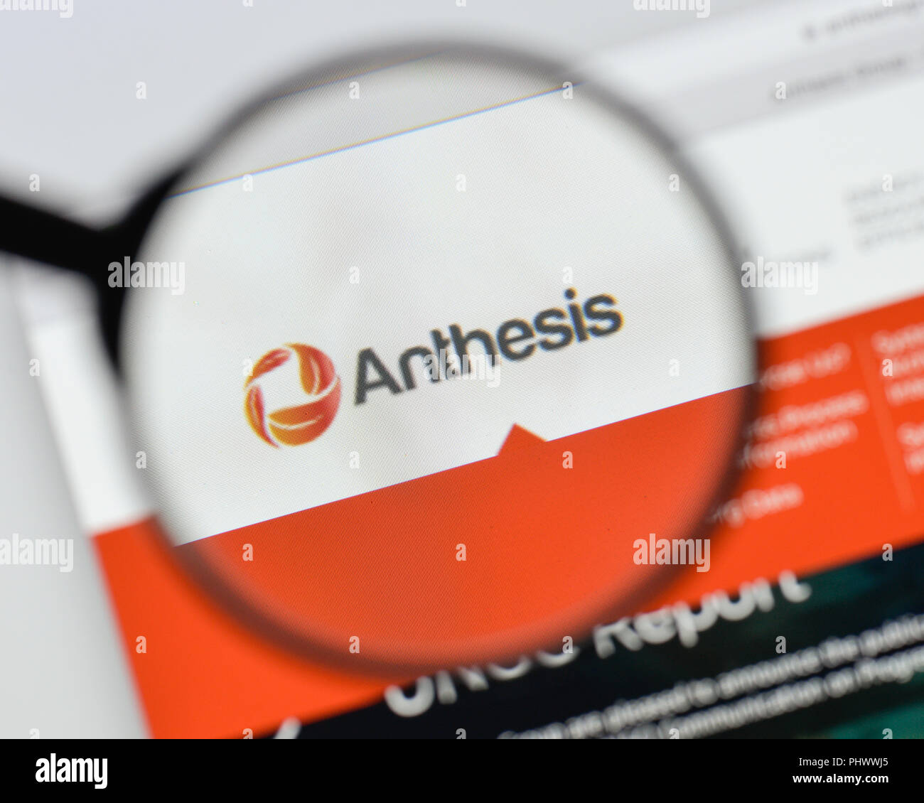 Milan, Italy - August 20, 2018: Anthesis Consulting Group website ...