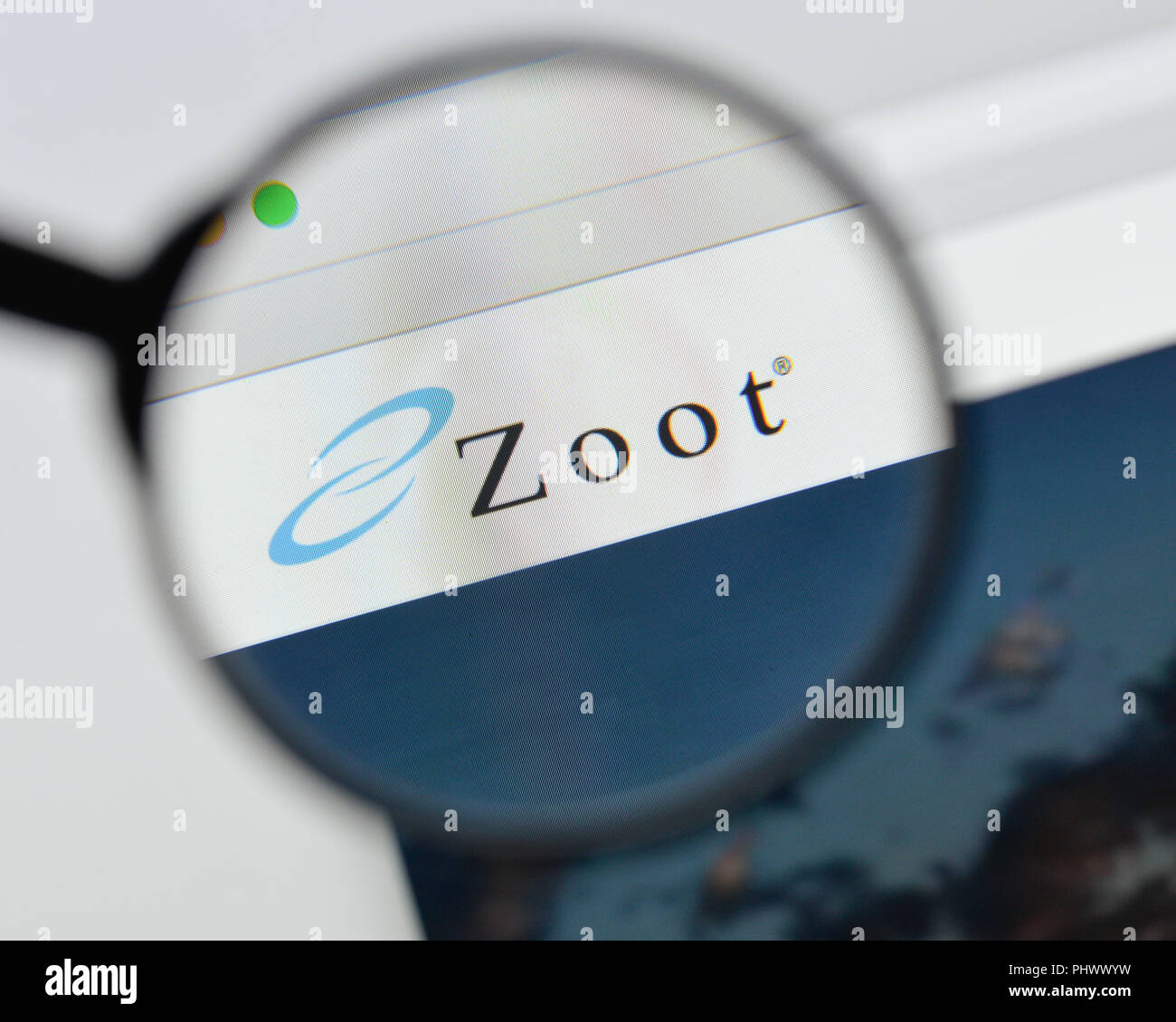 Milan, Italy - August 20, 2018: ZOOT Group website homepage. ZOOT Group ...