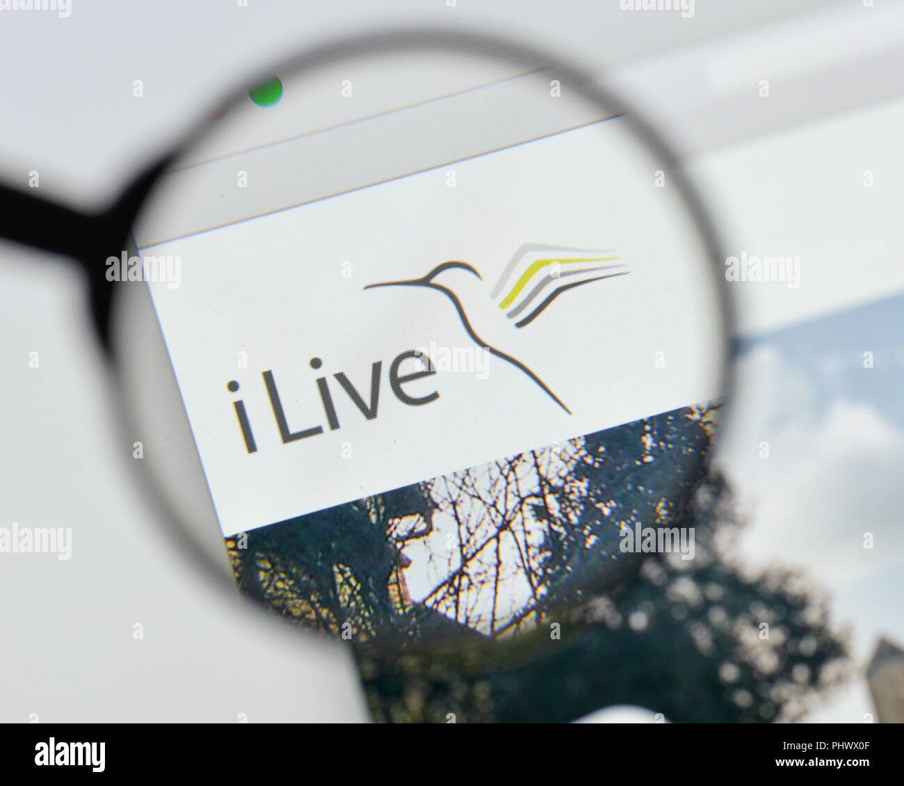 Milan, Italy - August 20, 2018: iLive Holding website homepage. iLive ...