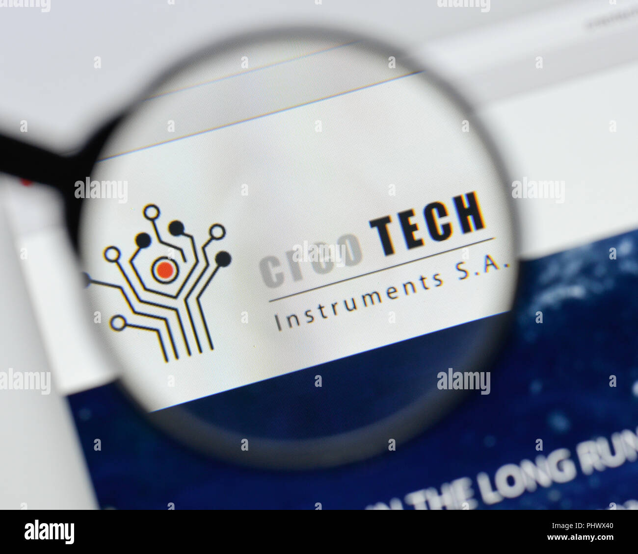 Milan, Italy - August 20, 2018: Creotech Instruments S.A. website ...