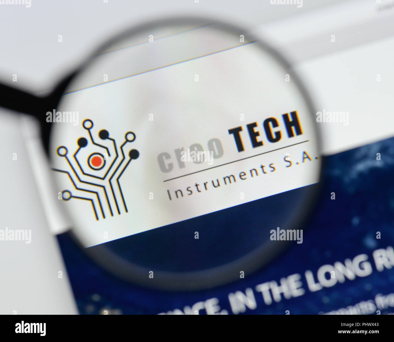 Milan, Italy - August 20, 2018: Creotech Instruments S.A. website ...