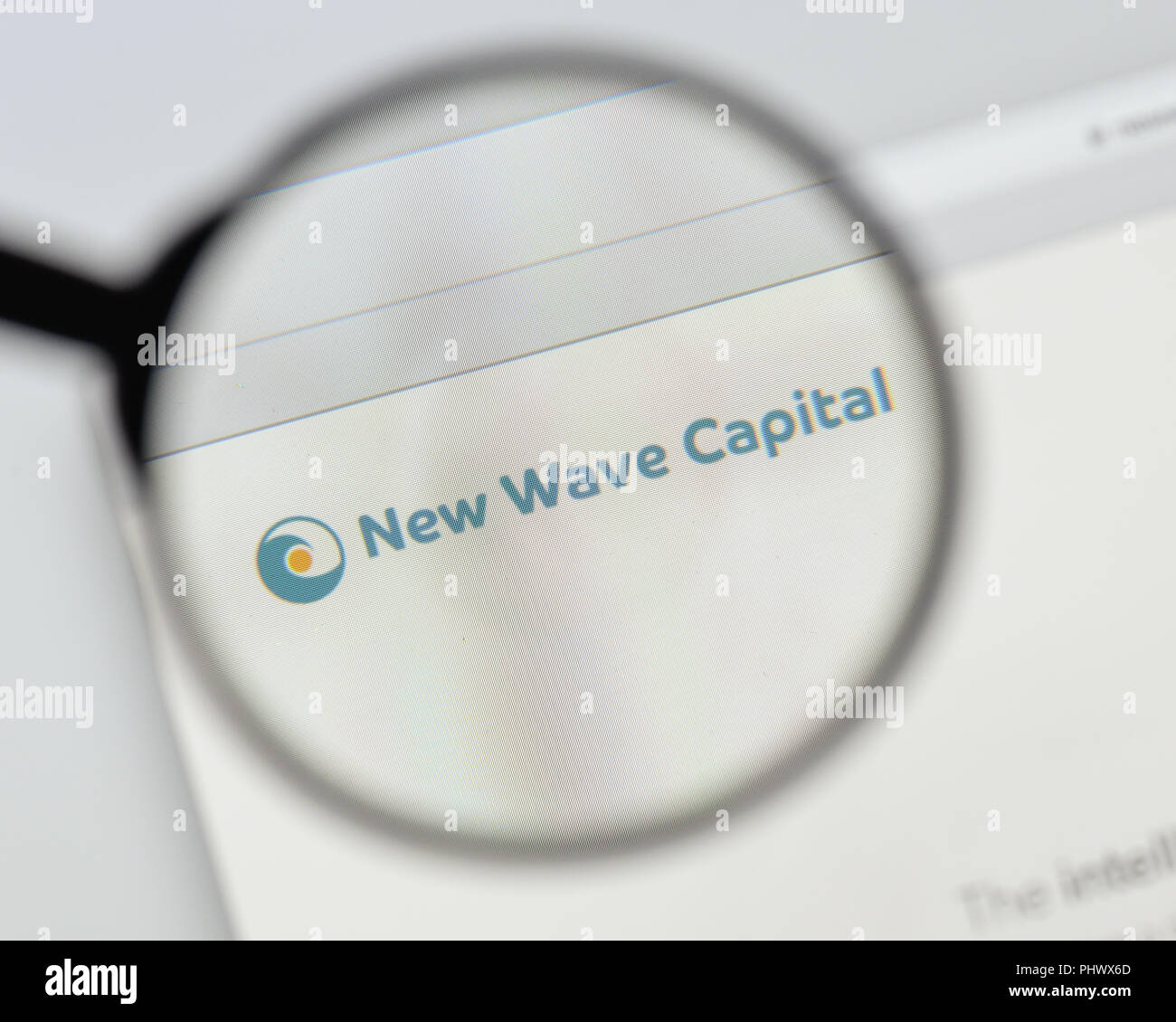 Milan, Italy - August 20, 2018: New Wave Capital website homepage. New ...