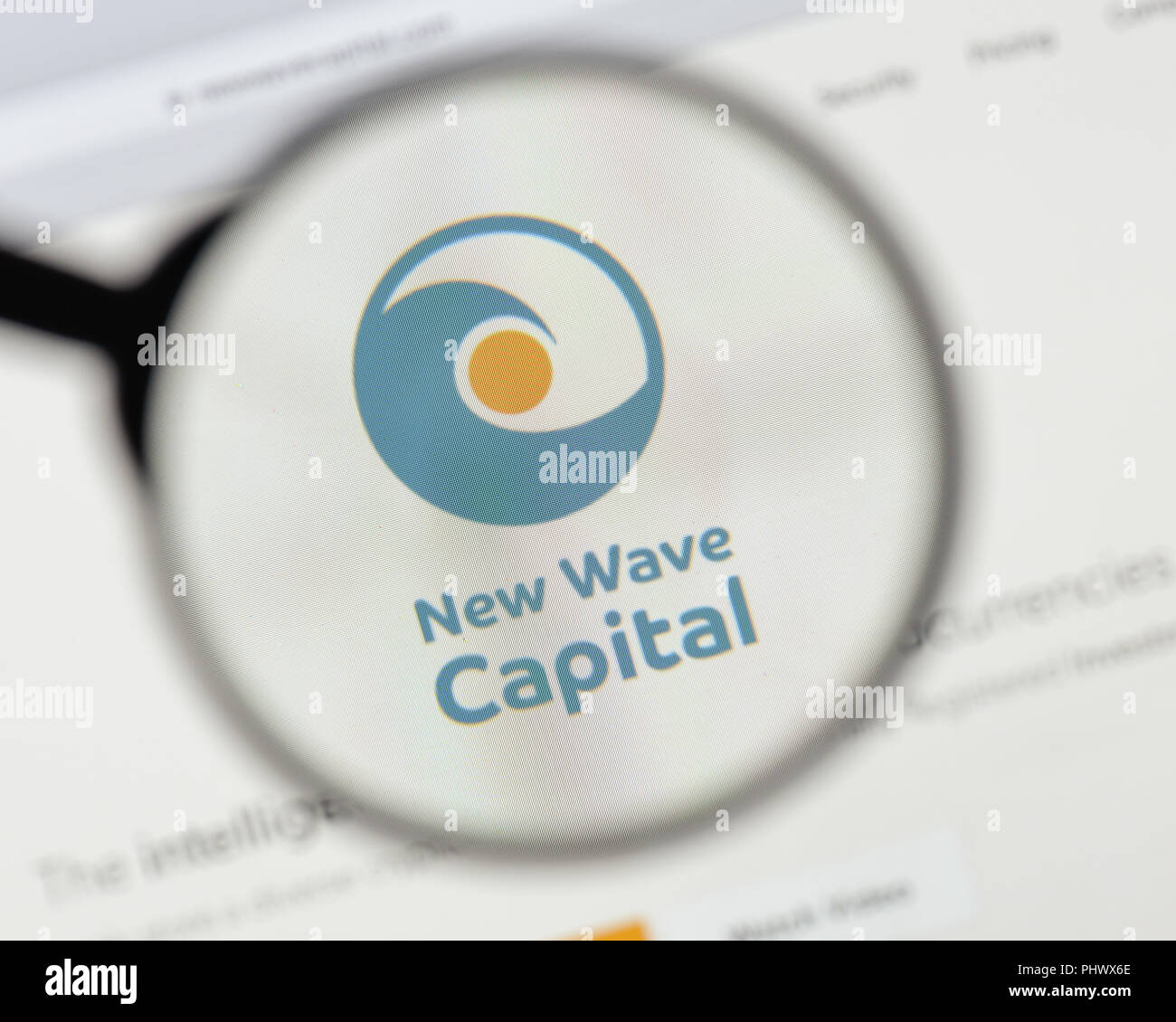 Milan, Italy - August 20, 2018: New Wave Capital website homepage. New ...