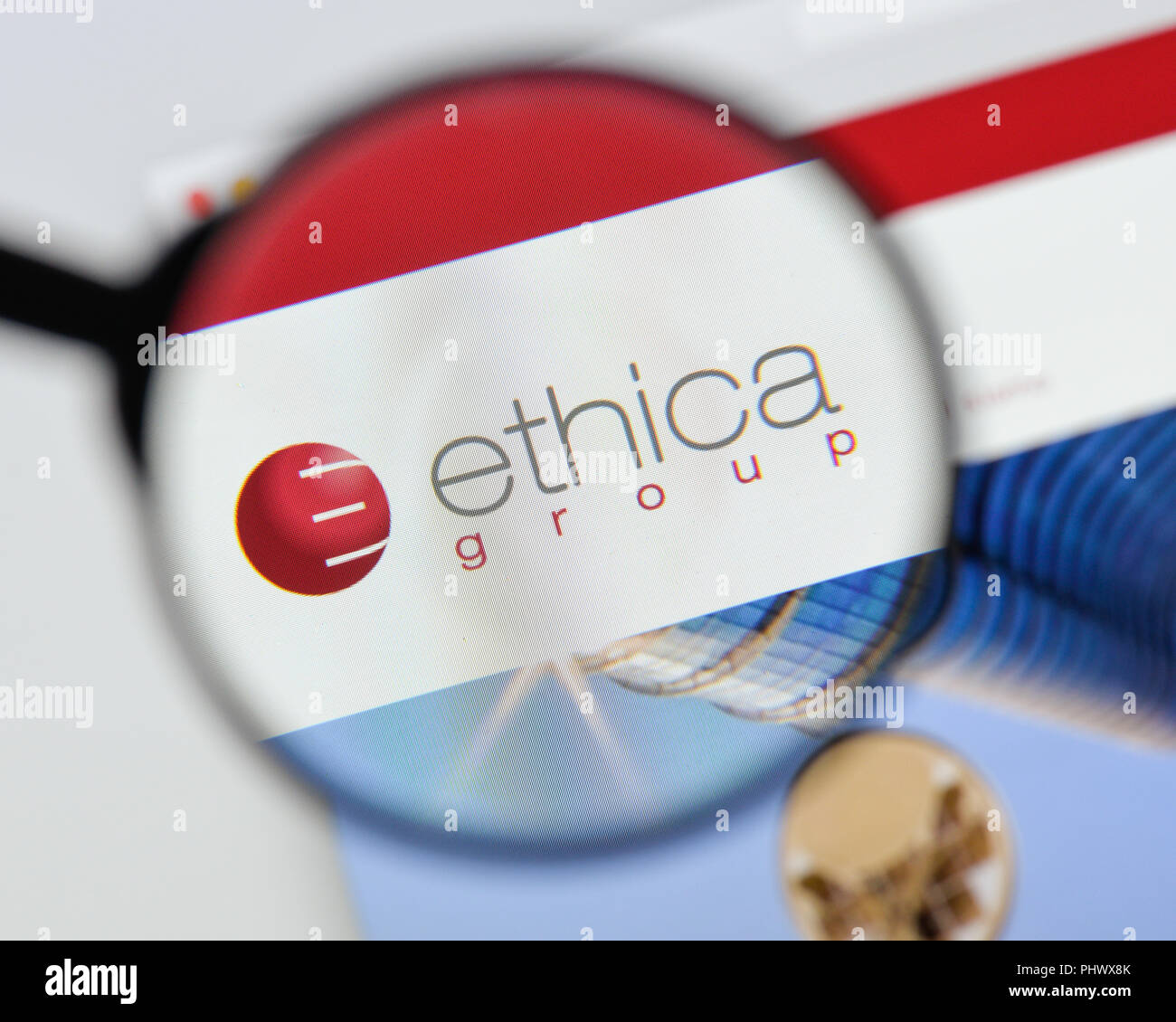 Milan, Italy - August 20, 2018: Ethica Corporate Finance website ...