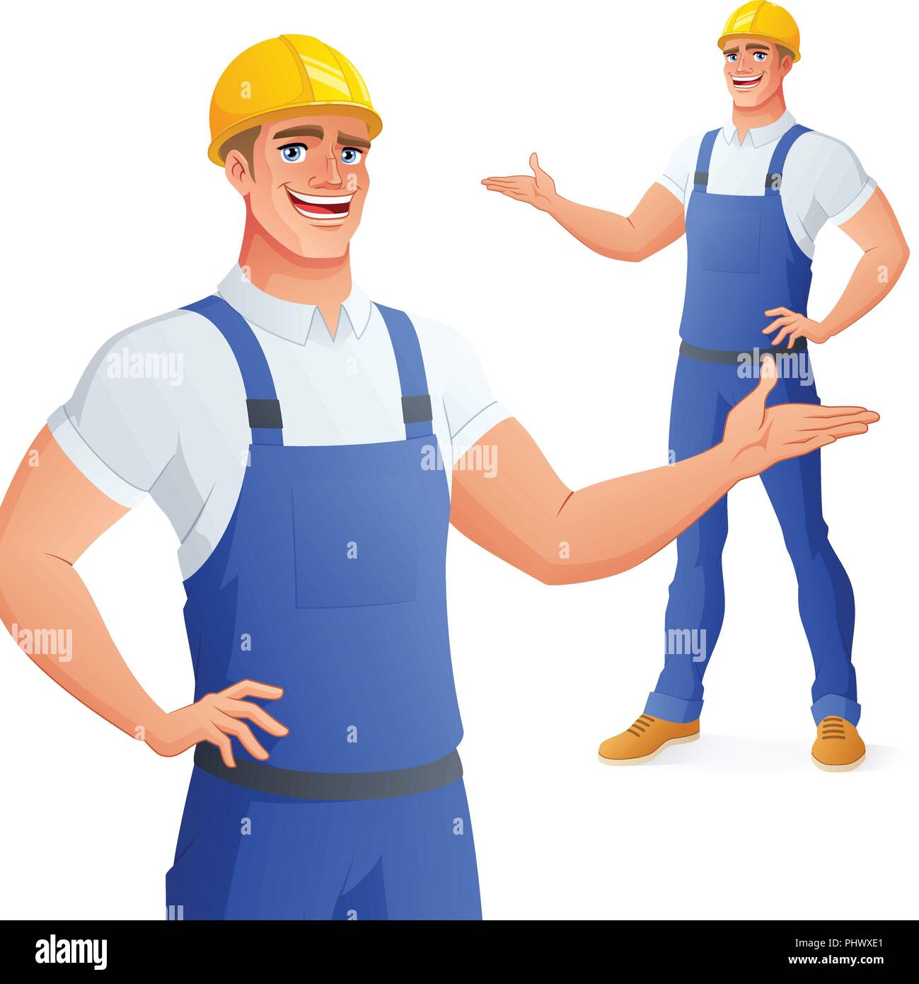 Handsome hard hat smile Stock Vector Images - Alamy