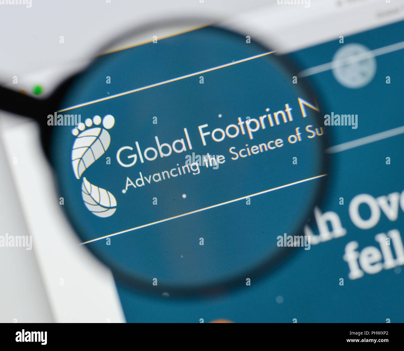 Milan, Italy - August 20, 2018: Global Footprint Network website ...