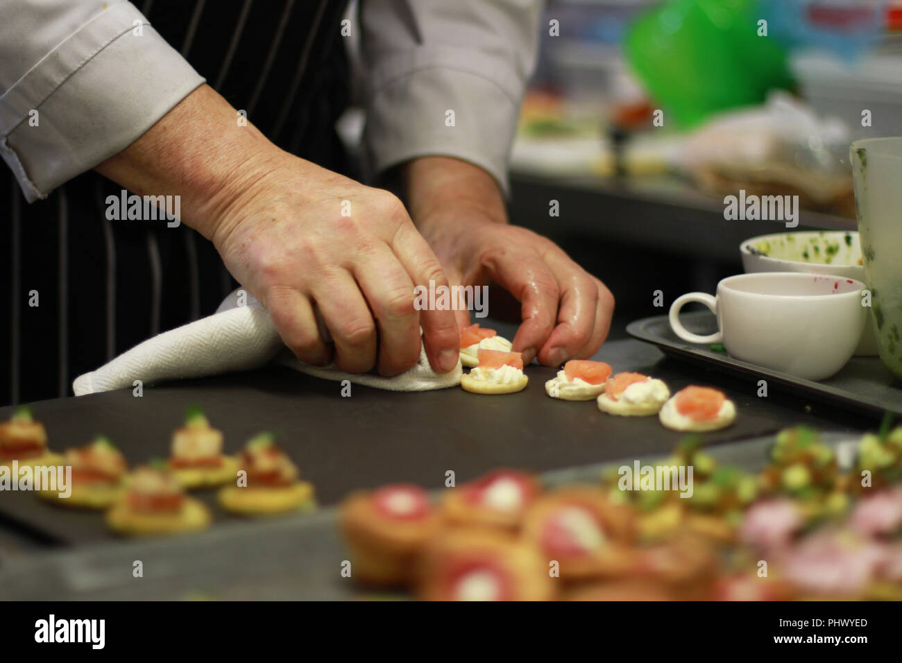 Chef making canapes hi-res stock photography and images - Alamy