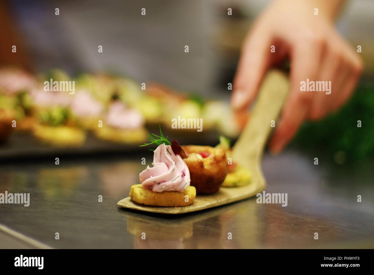 Chef making canapes hi-res stock photography and images - Alamy