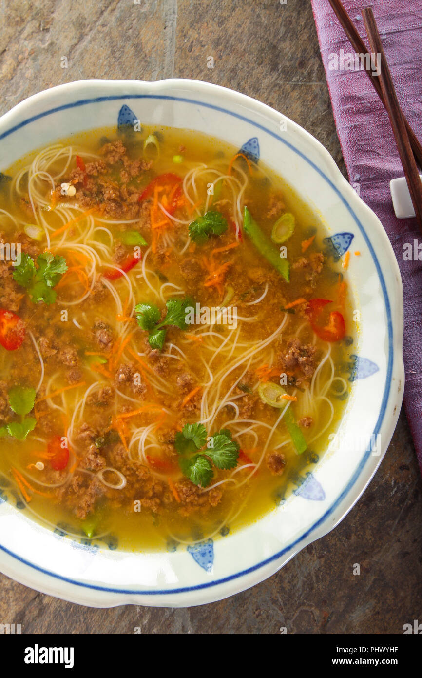 traditional Chinese Yuk sum yuk sum noodle broth Stock Photo - Alamy