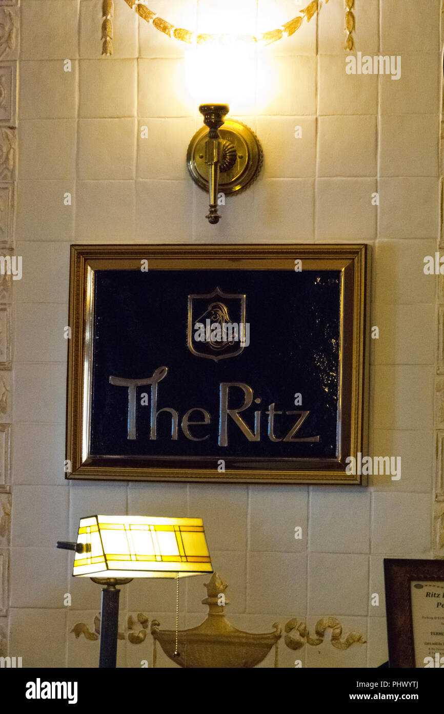 Interior of the entrance to The Ritz apartment building at the Atlantic ...