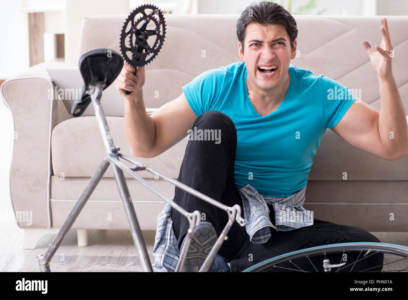 Angry cyclist hi-res stock photography and images - Alamy