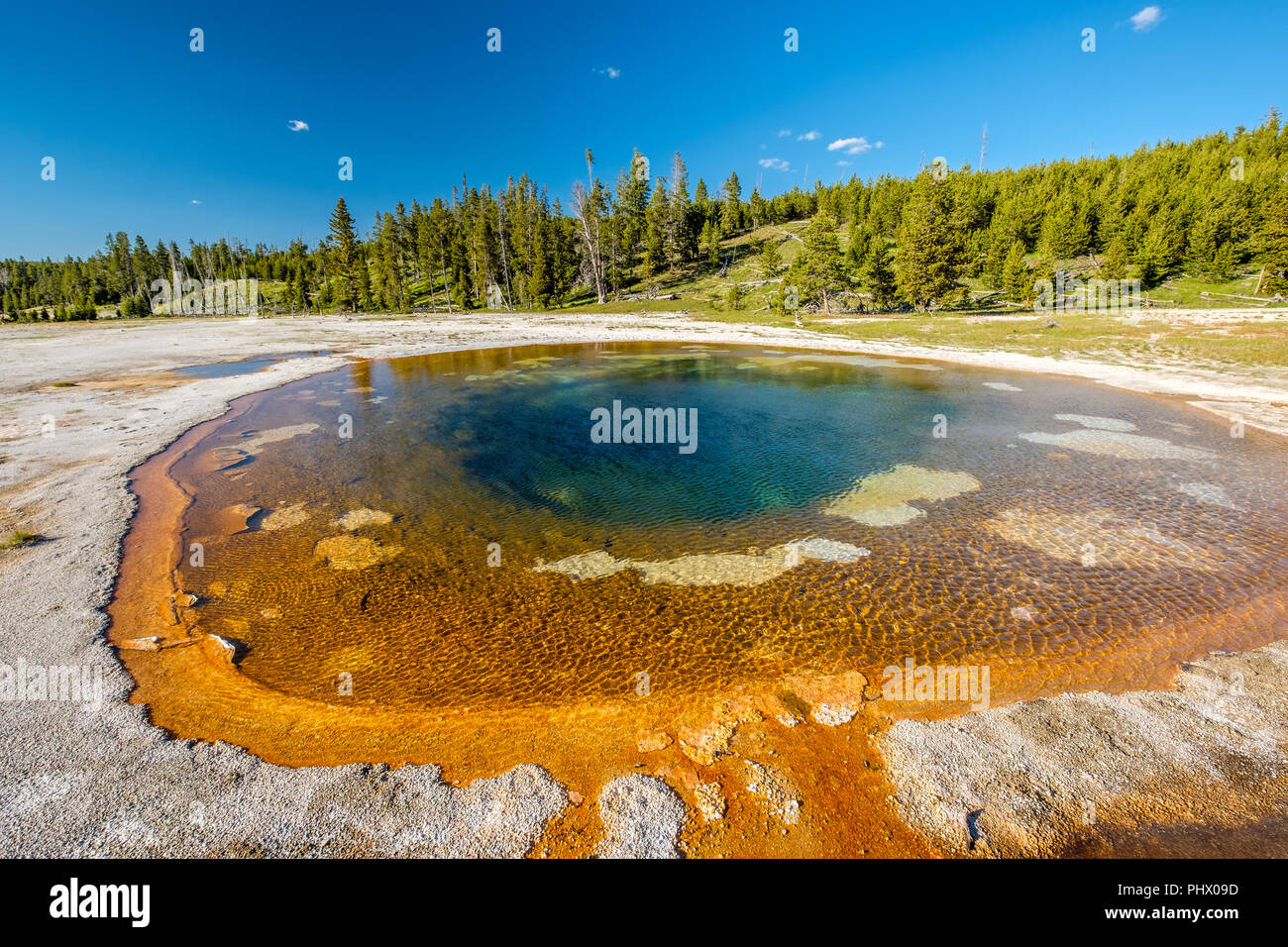 Hot thermal spring in Yellowstone Stock Photo - Alamy