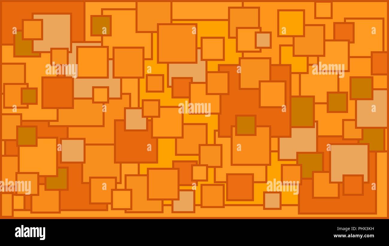 Squares in various shades of orange background - Illustration ...
