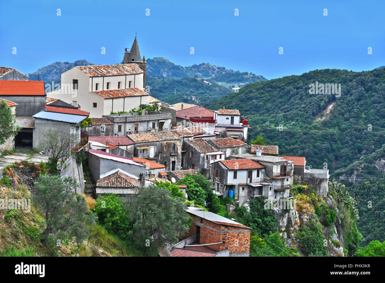 The village of Staiti in the Province of Reggio Calabria Stock Photo ...